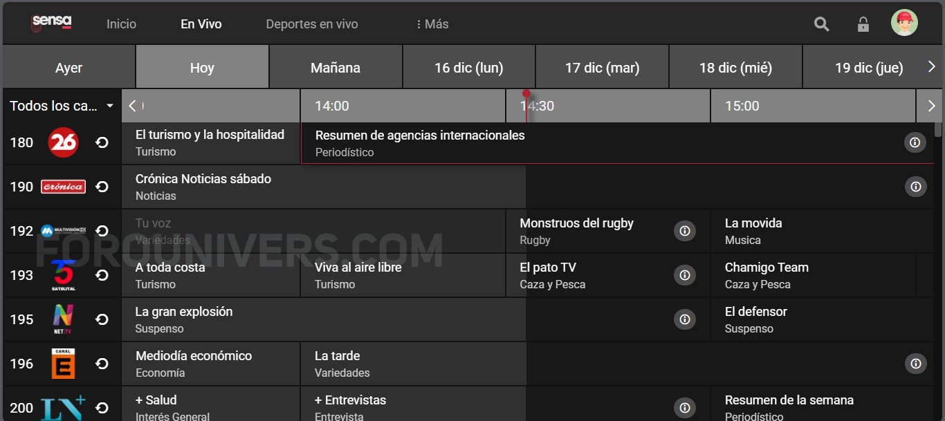 Sensa TV y APP | Córdoba | Grilla de Canales | 2025 - Grillas de ...